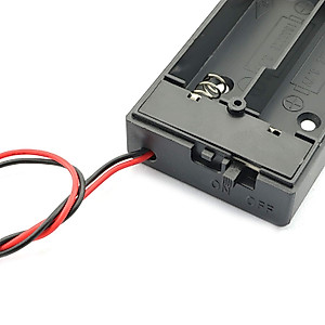 RuiLing 5-Pack 18650 Battery Holder 2 Slots x 3.7V Battery Storage Case DIY Batteries Clip Box with Cover