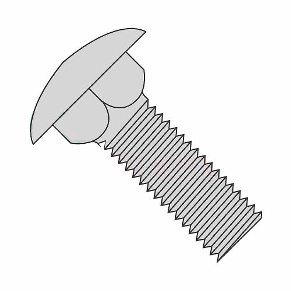 1/2-13 X 4 1/2" Carriage Bolts/Fully Threaded/Steel/Hot Dipped Galvanized (Quantity: 130)