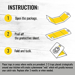 Pantry Moth Lure 2-Pack - Pantry Moth Glue Lures for House Pantry, Pantry Moth Lures for Food and Cupboard Moths, Pantry Moth Lures with Pheromones Prime Moth Lure Indian Meal Moth Lures for Kitchen