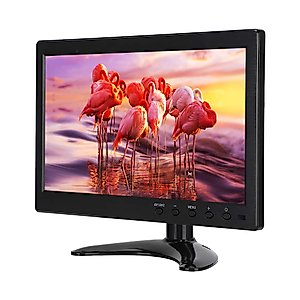 Tosuny 1080P Portable HDMI Monitor, 10.1-Inch HD 16:9 LCD Screen Dual Speakers Computer Monitor Display with HDMI/VGA/BNC/AV/USB(US Plug)