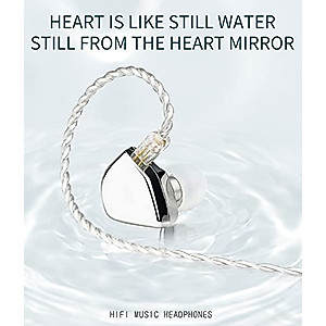 Hzsound Heart Mirror HiFi in Ear Monitor Earphone High Sound Quality Carbon Nanotube CNT Dynamic Driver High Resolution Noise Canceling Headphone Mirror Treatment