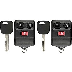 KeylessOption Keyless Entry Remote Control Fob Uncut Blank Car Ignition Key For GQ43VT11T, CWTWB1U345 (Pack of 2)