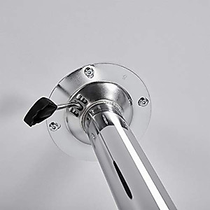 Yaheetech Height Adjustable Round Pub Table Counter Bar MDF Top Table 360 Degree Swivel Bar Tables Tall Cocktail Tables Bistro Table, Mahogany