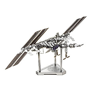 Metal Earth Fascinations Premium Series International Space Station 3D Metal Model Kit Bundle with Tweezers