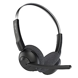 JLab Go Work Pop On-Ear Wireless Headset | Black | 50+ Hours Playtime | Bluetooth Multipoint | Rotating Boom Mic | Noise Canceling MEMS Microphone | Light-Weight and Portable | for PC/Mac or Mobile