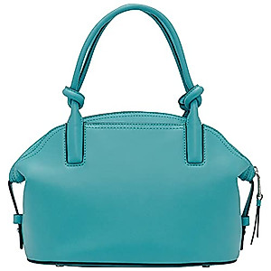 Calvin Klein Tinley Top Zip Satchel, Turquoise/White/Black