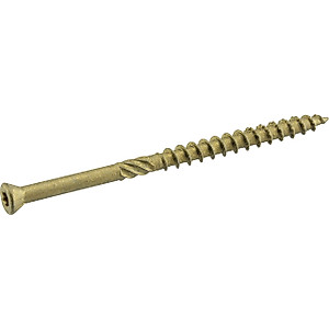 Power Pro 967886 Trim Screws, #8 x 2-1/2", All Purpose Wood, Deck, Composite, and Exterior Trim Screws, Rust Resistant, Bronze, 2500pcs Box