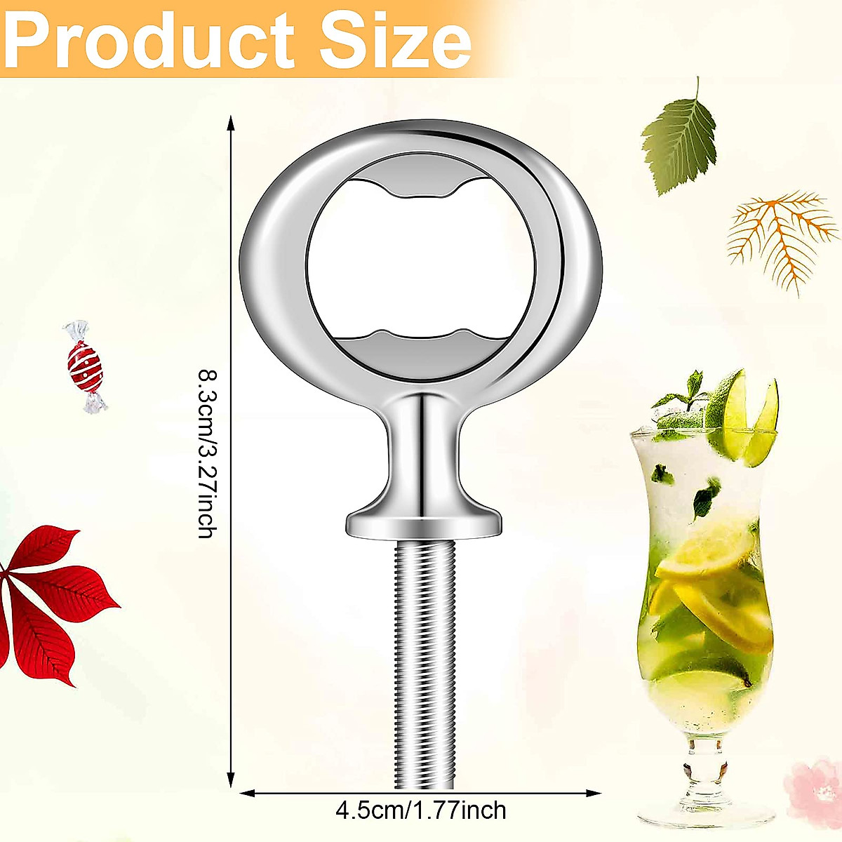 Metal Bottle Opener Kit Blank Bottle Opener Stainless Steel Open Inserts Hardware for Wedding Wine Party DIY Project Craft Wood Turning(Silver,7 Pieces)