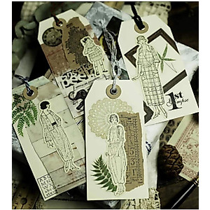 CATaireen Paper Dolls Ephemera Collage Kit 45PCS Junk Journal Supplies Vintage Picture Cards