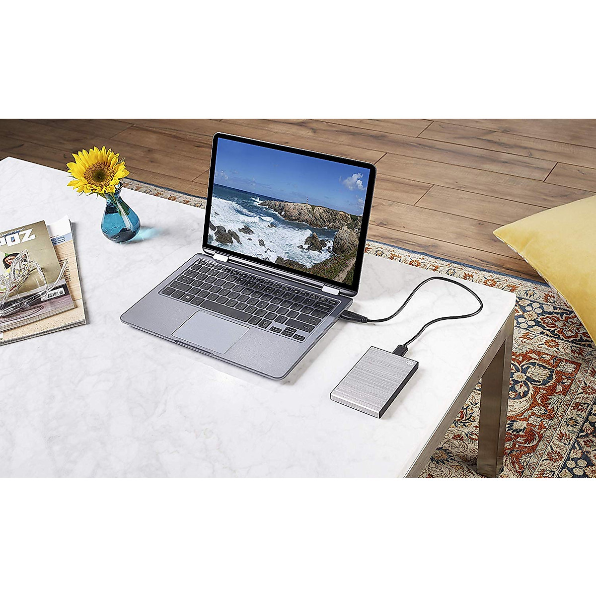 Seagate Backup Plus Slim 2TB External Hard Drive Portable HDD – Silver USB 3.0 For PC Laptop And Mac, 1 year Mylio Create, 2 Months Adobe CC Photography (STHN2000401)