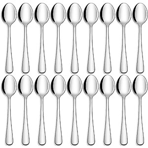 Tea Spoons Set, Bestdin Teaspoons Set of 24, Stainless Steel Small Spoons, Tea Spoons Silverware for Home Kitchen Restaurant, Flatware Dinner Spoons, Dishwasher Safe (5.9 Inch)