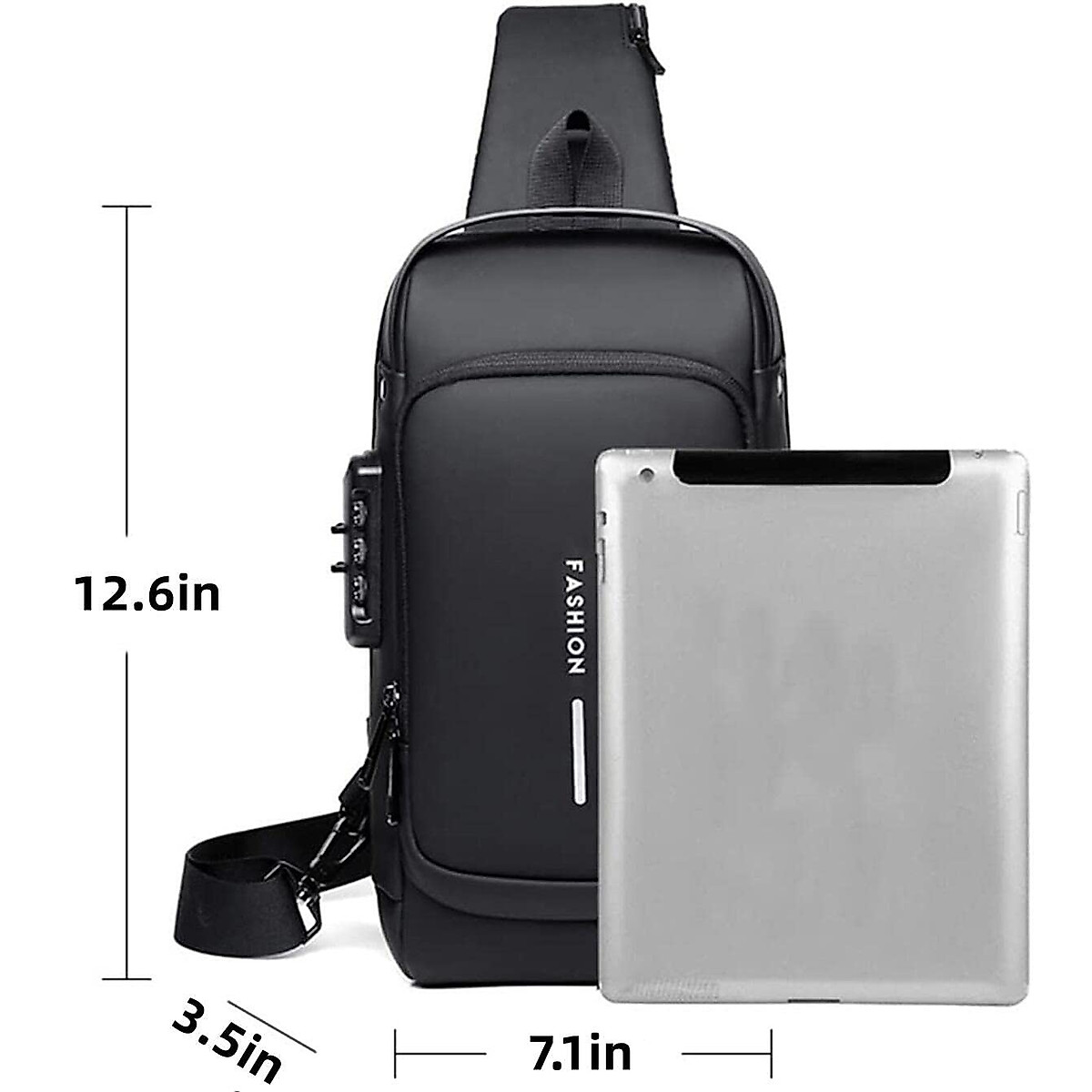 USB Charging Sport Sling Anti-theft Shoulder Bag, Anti Theft Sling Bag, Waterproof Shoulder Backpack, Sports Crossbody Bag