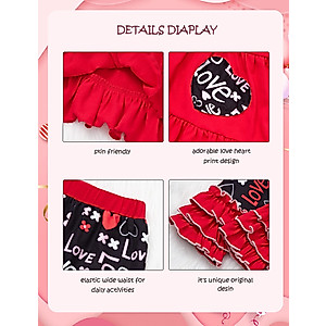 DONWEN Valentine Baby Girl Outfit 12-18 Months Baby Valentine Outfits Clothes Long Sleeve Shirt Tops Valentine Outfit Baby Girl
