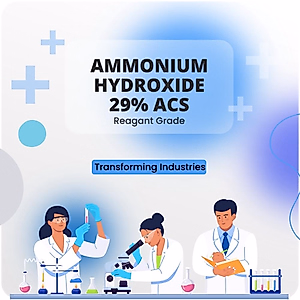 Ammonium Hydroxide 29% - ACS Reagent Grade - 1 Gallon - Uses: Cleaning Agent, Fertilizer, Plastics, Rayon, Rubber