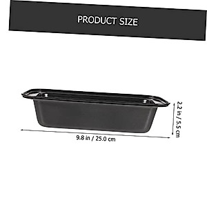 RORPOIR Bread Pan Non Stick Baking Sheet Metal Dies Baking Toast Mold Kitchen Loaf Pan Handle Design Bread Mold Carbon Steel Metal Toast Box Black Bread Pan