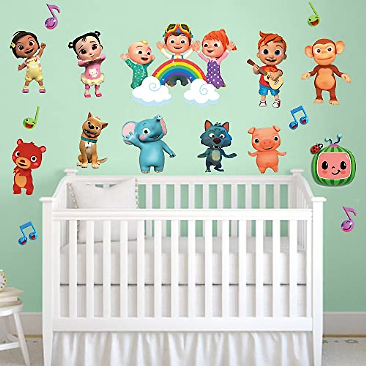 Runtoo Kids Room Wall Decals Cartoon Baby Wall Stickers Play Room Nursery Party Decor