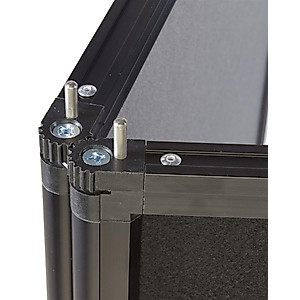 Displays2go Portable Display Panel System, includes 6 Show Panels, Folding Design, Hook & Loop-Receptive Fabric – Black (T6PNLBK)