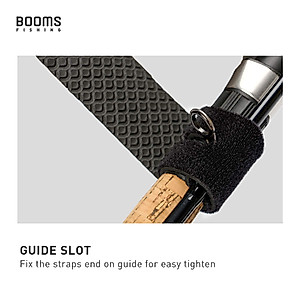 Booms Fishing PB4 Fishing Rod and Reel Case 4.4ft~5ft and RS3 Fishing Rod Wrap Pole Straps 9.6" 6pcs