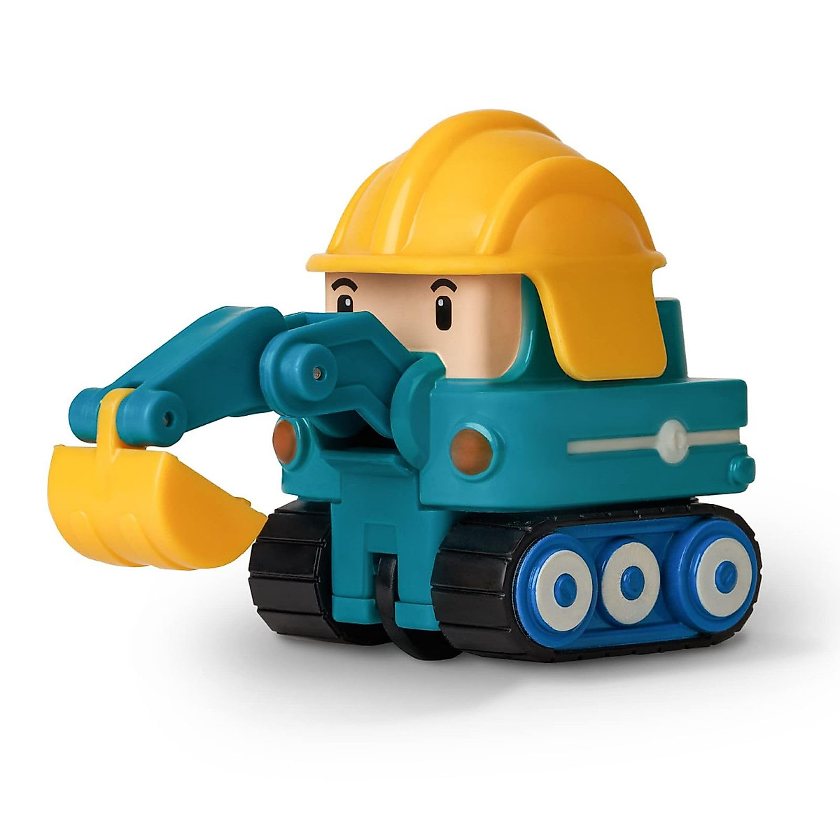 Robocar Poli, 3 Pack DIE-CAST Metal Toy Cars, Construction Team Vehicle Playset, Dump + Excavator + Bulldozer, Truck Toys Party Birthday Gifts for Toddlers Age 1-5 Boys Girls