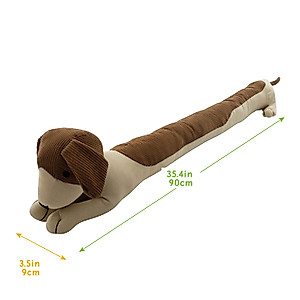 Fabric Under Door Draft Stopper Weather Stripping Sound Proof Bottom Seal Heavy Duty Reduce Noice Window Draft Stopper Decorative Cute Dog