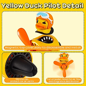 Duck Car Air Freshener Cute Diffuser Rotating Propeller Outlet Vent Fresheners Automotive Duck Air Fresheners Aromatherapy Ornament Car Accessories(Duck Style)