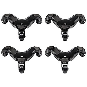 Set of 4 Heavy Duty Furniture Dolly Set with Wheels for Moving (9.8 x 2 in, 441 Lb Capacity)