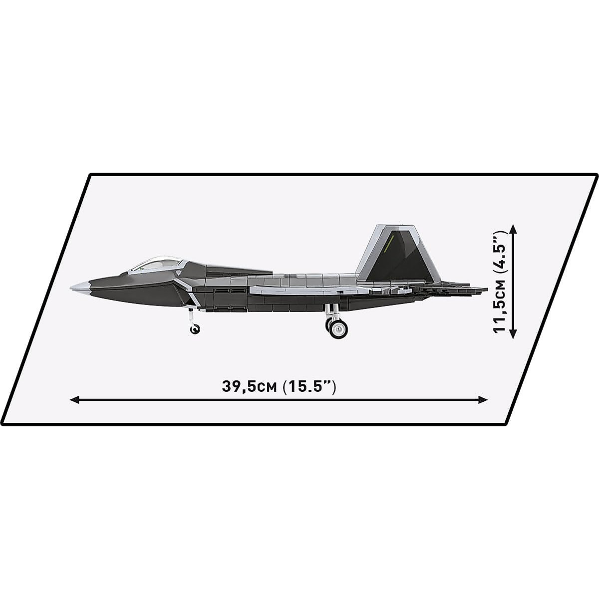 COBI Armed Forces Lockheed F-22 Raptor, Black & White