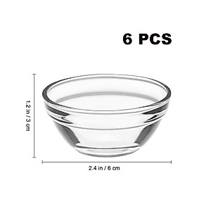 Small Pyrex Prep Mixing Bowls: 2.3x1.1Inch Mini Prep Bowls Stackable Glass Serving Bowls for Kitchen Prep - Dessert - Dips - Salad - Candy Dishes