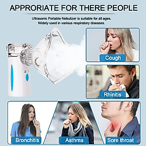 Portable Nebulizer - Nebulizers, Rechargeable Nebulizer Machine for Adults and Kids, Ultrasonic Nebulizer with Two Modes & Self-Cleaning Function for Breathing Problems, FSA and HSA Eligible