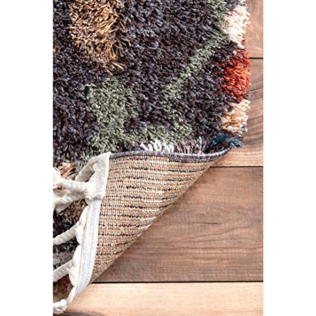 nuLOOM Rosemarie Southwestern Moroccan Shag Accent Rug, 2' x 3', Grey