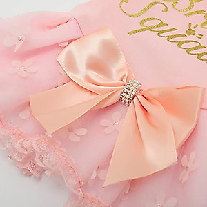 Dog Cute Gold Glitter Dress Tutu Outfit Princess Skirt for Small Medium Girl Dogs Wedding Bride Birthday Party Photography (Bride Squad, S)