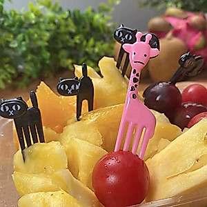 HENWAFX Animal Food Picks for Kids, Cute Cartoon Animal Fruit Food Toothpicks,Reusable Lunch Picks for Kids Bento, Lunch Bento Box Picks for Toddler,kids lunch accessories (animal)