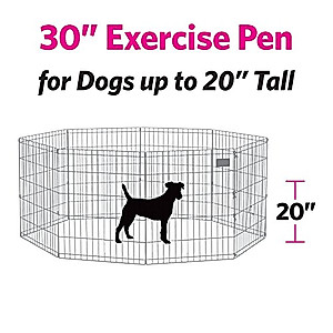 New World Pet Products B552-30 Foldable Exercise Pet Playpen, Black, Medium/24 Inch x 30 Inch