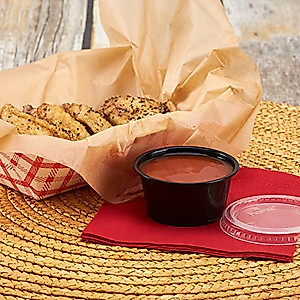 Karat FP-P200-PPB 2 oz. PP Portion Cups - Black (Case of 2500)