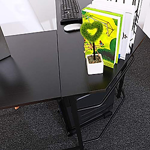 Homemark Computer Desk L Shaped Coner Desks 66.1" with Modern Simple Design and Extra Large Desk Space for Home Office and Student Writing Gaming Desktop Table (Black)