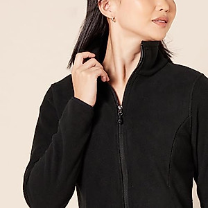 Amazon Essentials Women's Classic-Fit Full-Zip Polar Soft Fleece Jacket (Available in Plus Size), Black, XX-Large