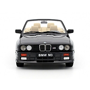 1989 E30 M3 Convertible Diamond Black Metallic Limited Edition to 3000 Pieces Worldwide 1/18 Model Car by Otto Mobile OT1012