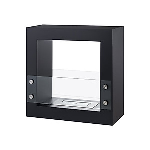 Freestanding Ventless Bio Ethanol Fireplace - Tectum Mini Black | Ignis