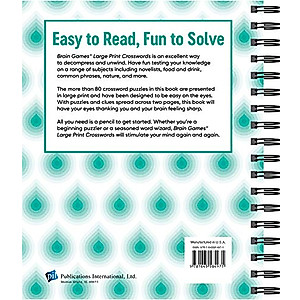 Brain Games - Large Print Crosswords (Swirls)