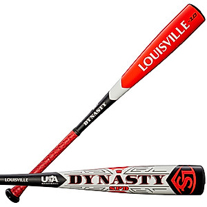 Louisville Slugger unisex-adult 2020 Dynasty SPD (-10) 2 5/8" USA Baseball Bat, 32"/22 oz, Red/Black/White
