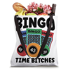 Bingo Time Bitches | Funny Bingo Lover Funny Bingo Tote Bag