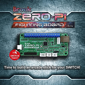 Brook Zero- Pi Fighting Board Easy Version - Compatible with Switch/ PS3/ PS2/ PS/PC(X-Input)/ Retro Gaming Emulator to Arcade Stick Screw Terminal Header Included
