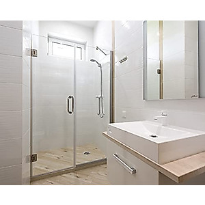 CKB 8" Back to Back Pull Shower Door Handle Compatible with 1/4" to 1/2" Thickness Glass Door for Frameless Shower Doors, Polished Steel with 304 Stainless Steel…