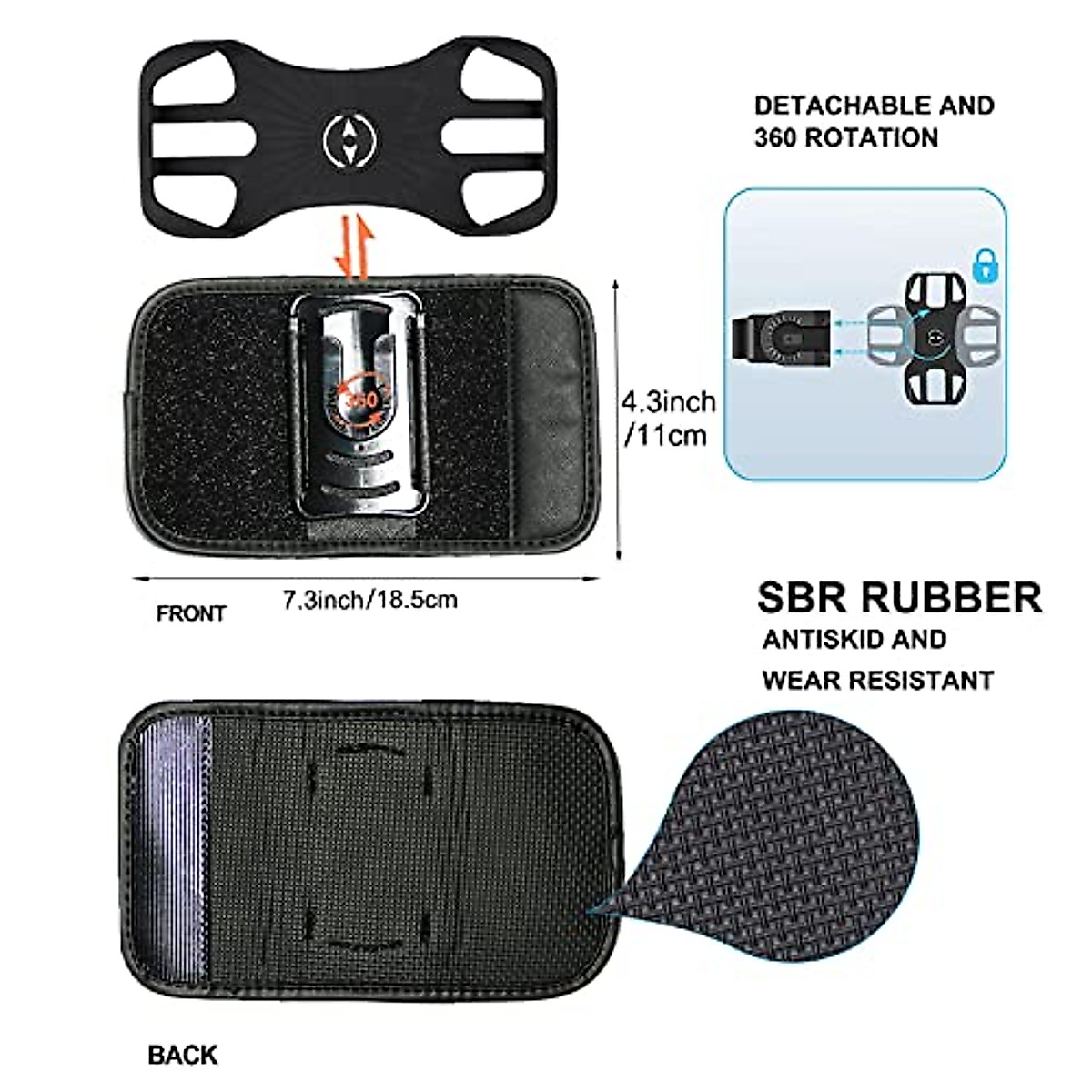 QIAQIAYU Backpack Strap Mount For Cell Phone,Backpack strap phone holder