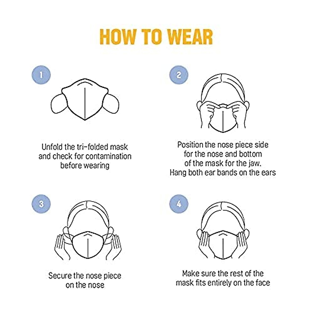 CHARMZONE KF94 Protective Disposable Mask 50 pieces White/Black/Grey Large Individually Packed Made in Korea (White, Large)