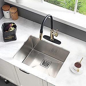 23 Inch Undermount Utility Sink Stainless Steel - Abironl 23×18×12 Undermount Laundry Room Sink 12 Inch Deep Undermount Kitchen Sink 16 Gauge Single Bowl Laundry Sink Outdoor Utility Sink