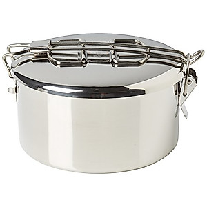 Zebra Stainless Steel Food Box and Pan with Snap on Lid, 14cm, Silver