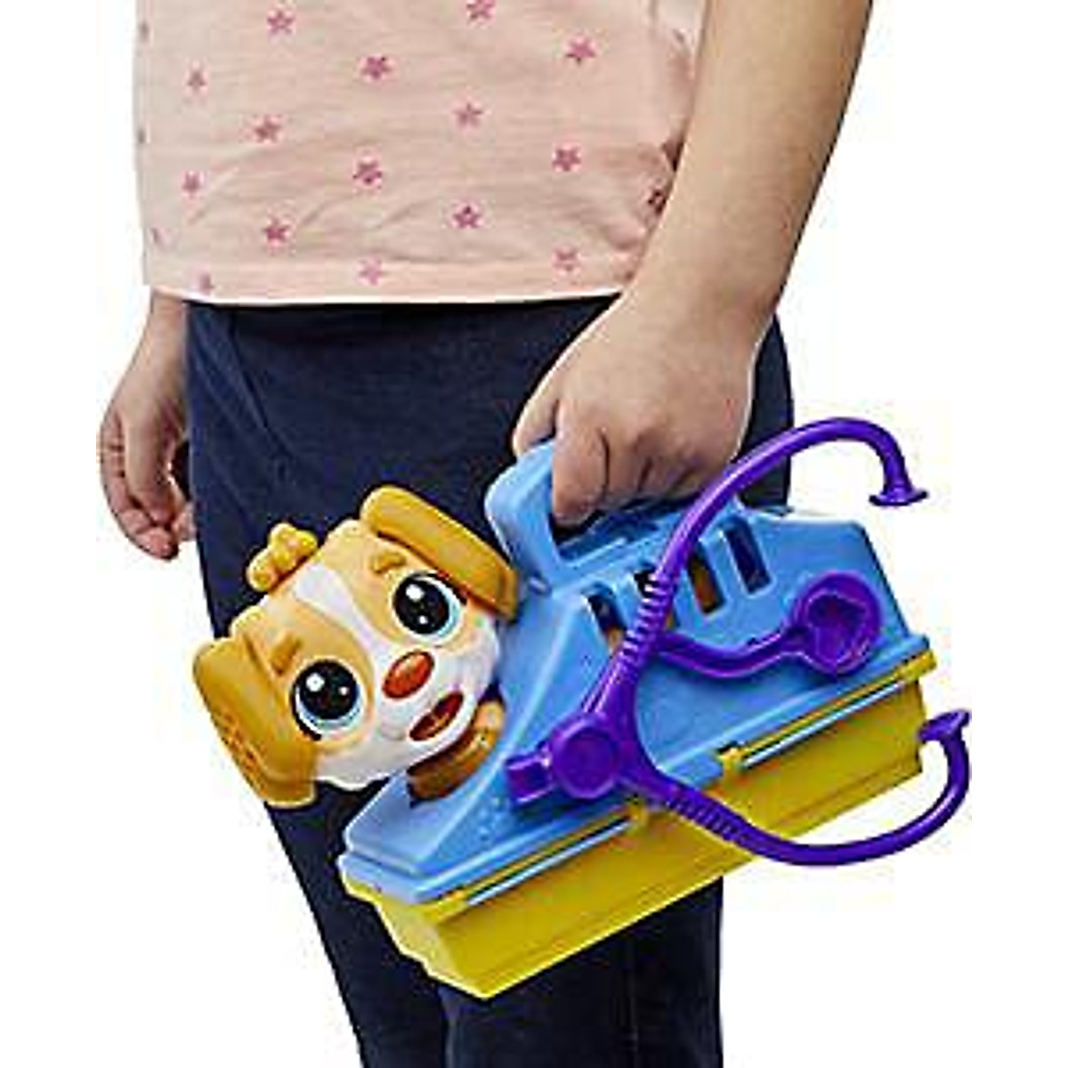 Play-Doh Care 'n Carry Vet Playset for Kids 3 Years and Up with Toy Dog, Storage, 10 Tools, and 5 Modeling Compound Colors, Non-Toxic