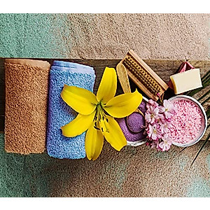 Towel and Linen Mart 100% Cotton - Wash Cloth Set - Pack of 24, Flannel Face Cloths, Highly Absorbent and Soft Feel Fingertip Towels (Multi)