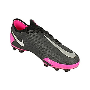 Nike Junior Phantom GT Pro FG Football Boots CK8473 Soccer Cleats (UK 3.5 us 4Y EU 36, Black Metallic Silver 006)